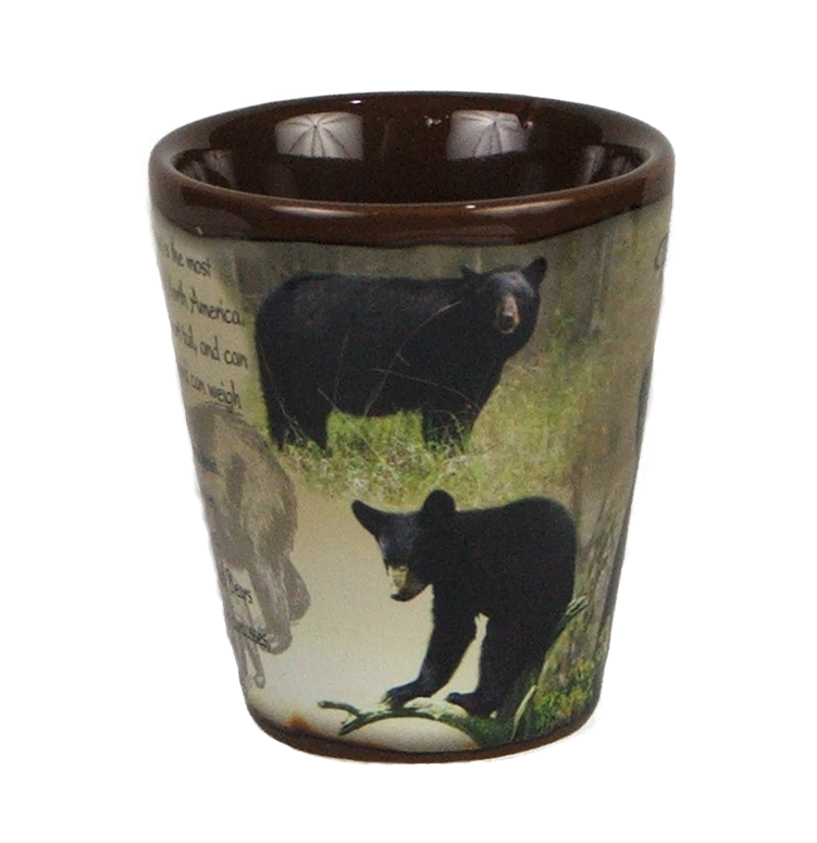 Bear Shot Glass with Animal Info – Petersons Ski and Cycle